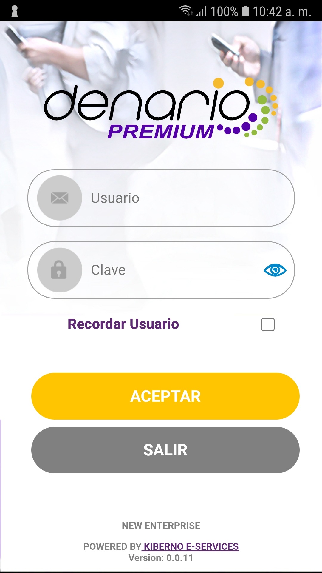 App Home Onepage - Denario